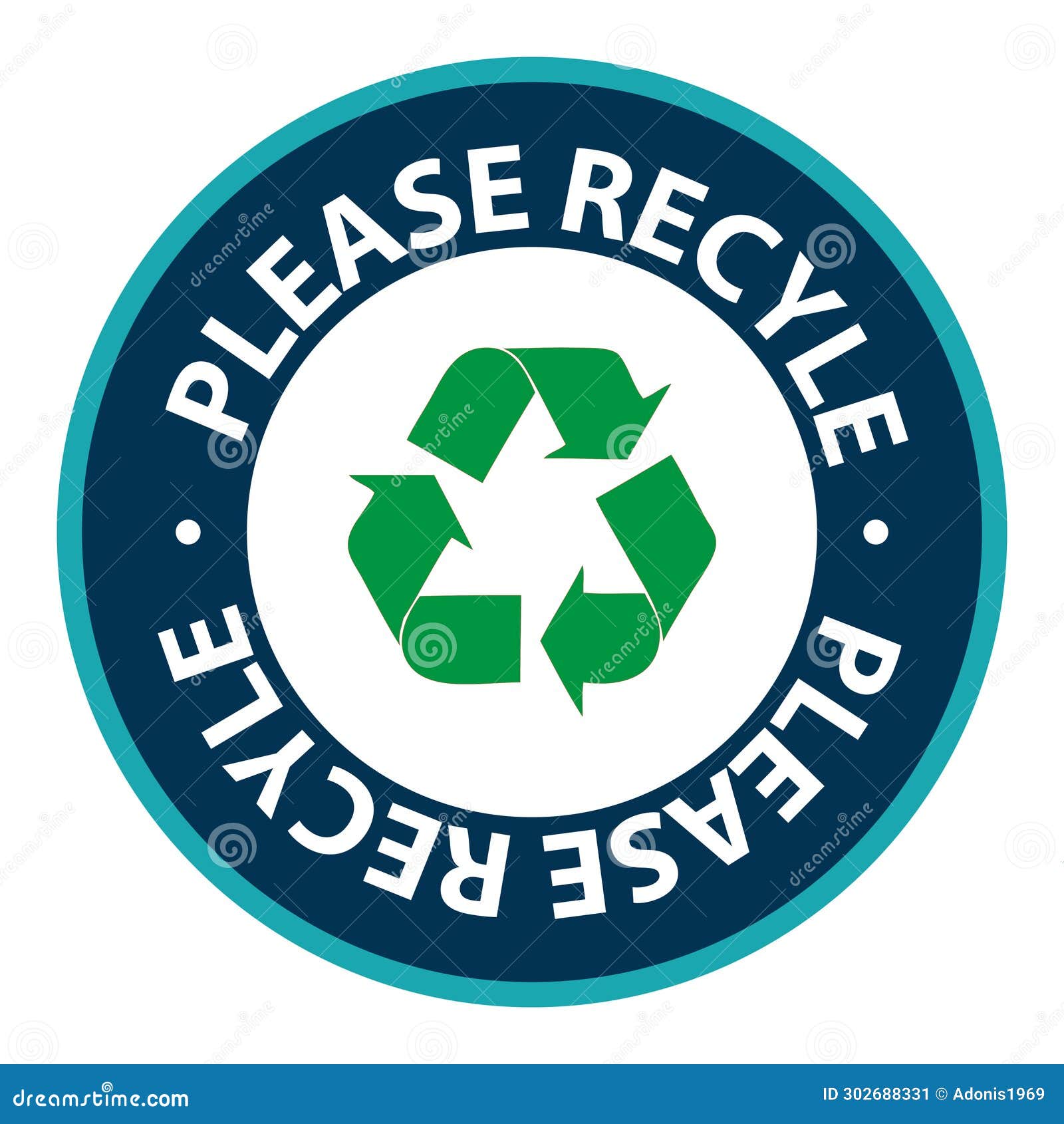 Please Recycle Stamp on White Stock Illustration - Illustration of ...