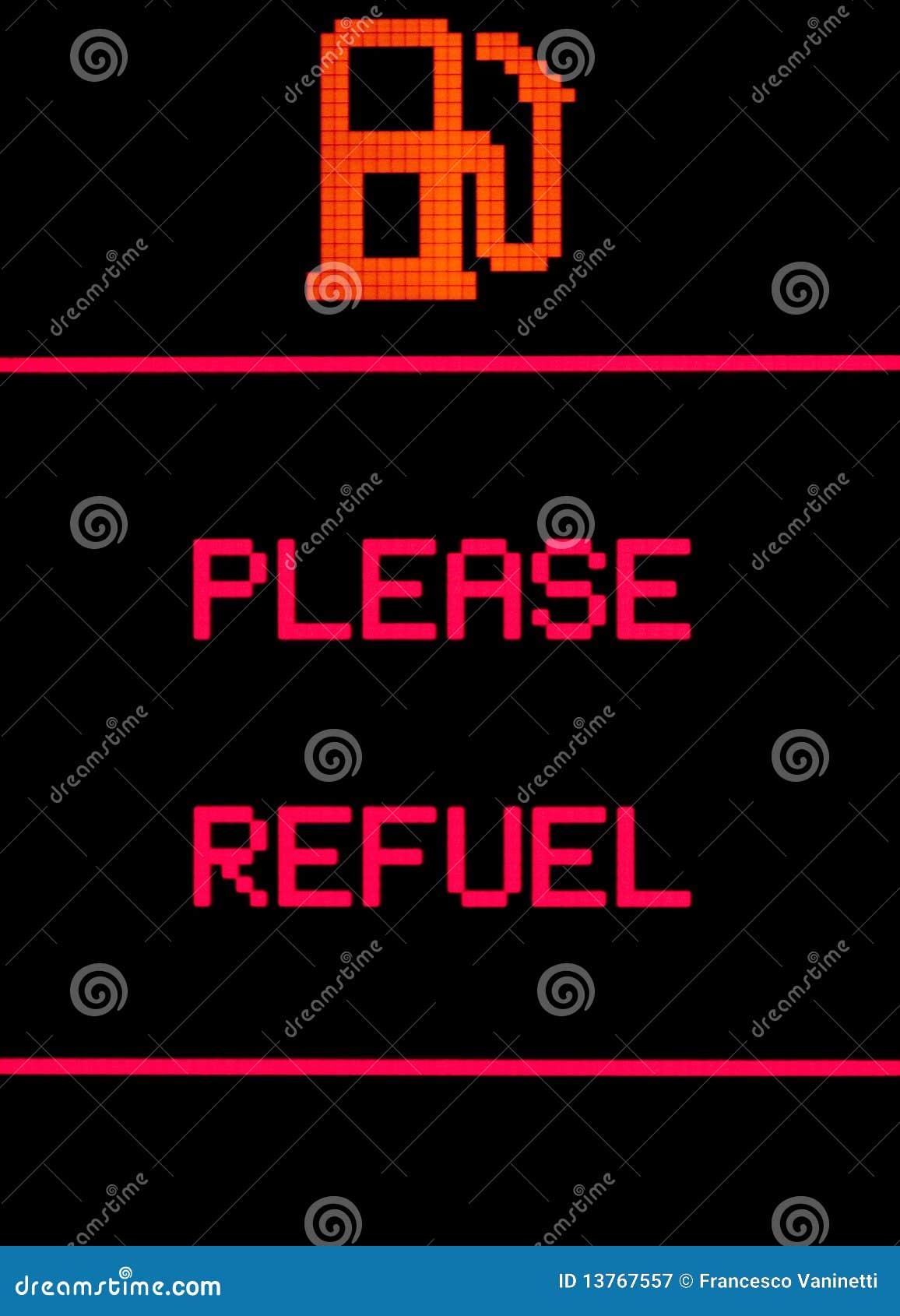 Please refuel stock image. Image of petrol, meter, road - 13767557