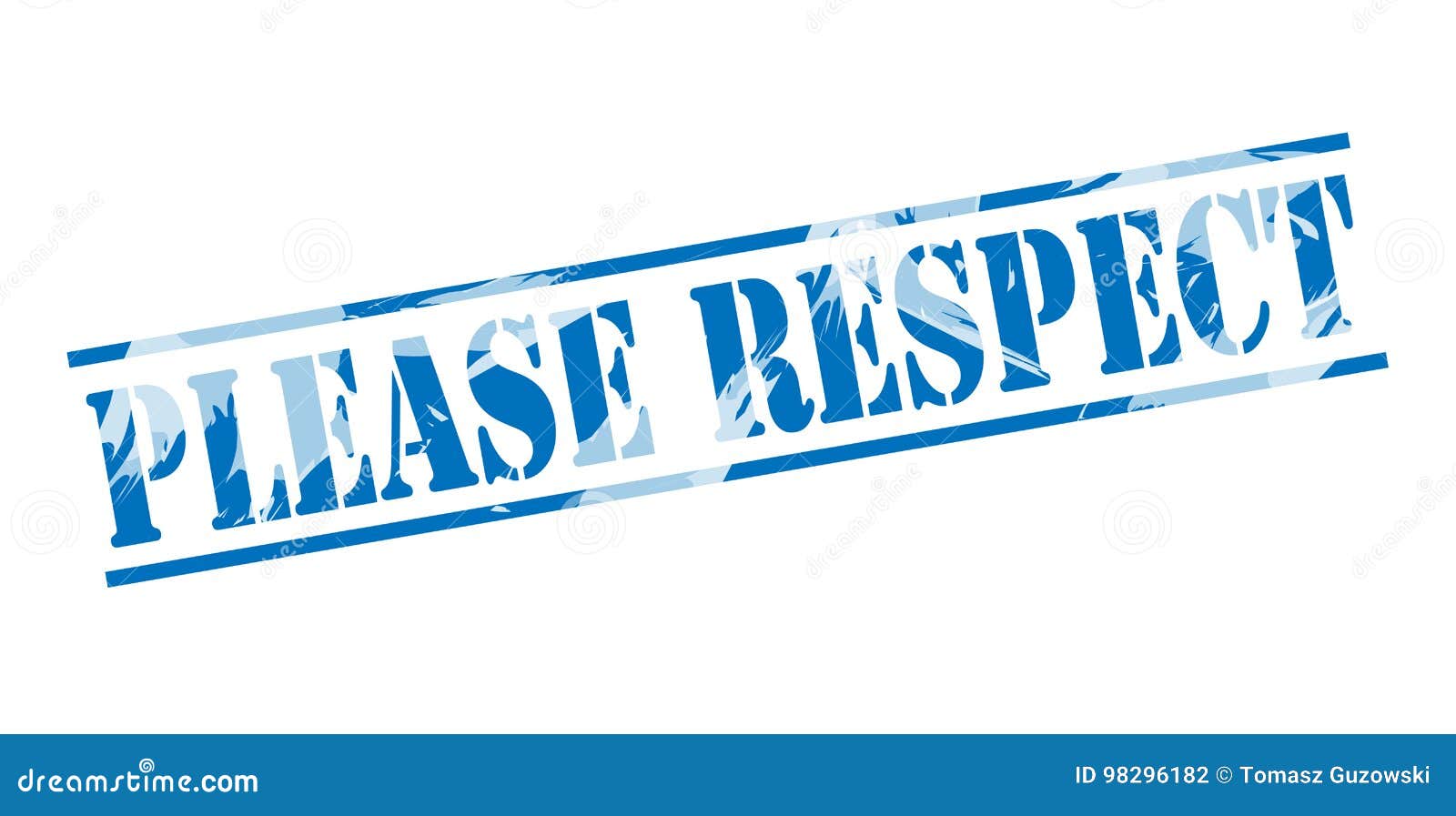 Please respect blue stamp stock illustration. Illustration of stamp ...