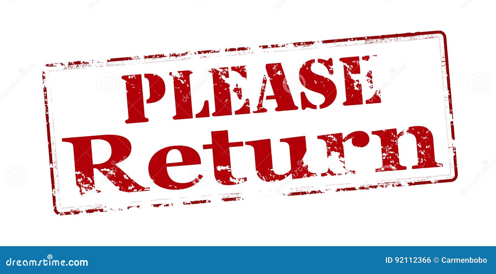 Please return stock illustration. Illustration of thank - 92112366