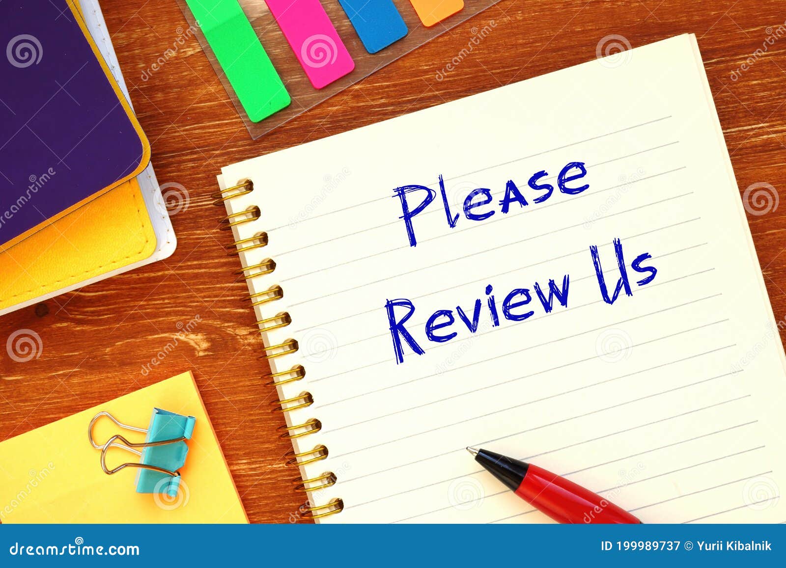Please Review Us Sign on the Page Stock Image - Image of scout ...
