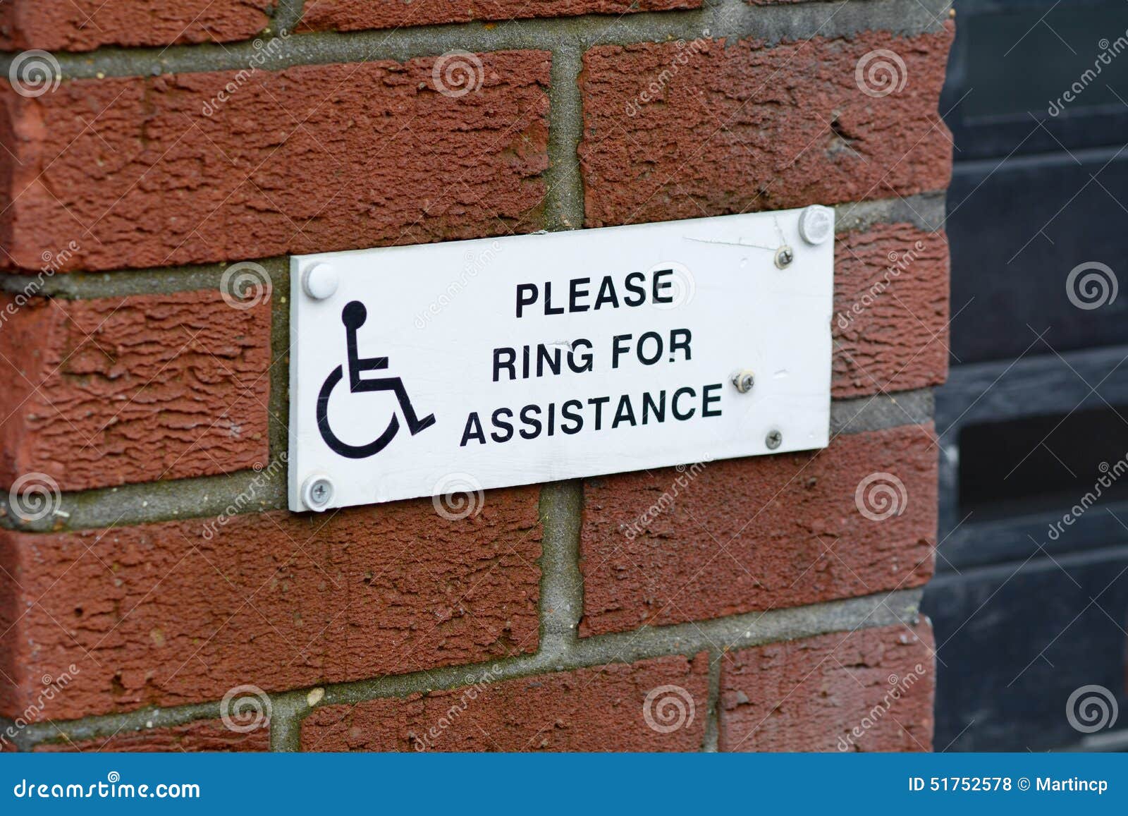 Please Ring for Assistance Sign Stock Photo - Image of user, wheelchair ...