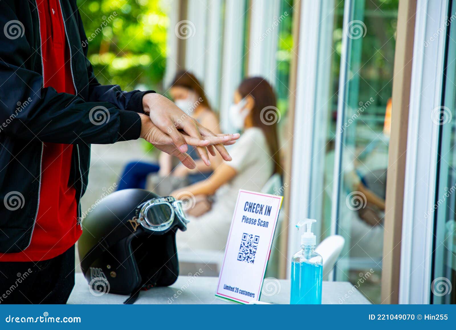 Please Scan Qr Barcode for Check in To Inside Restaurant Stock Photo ...