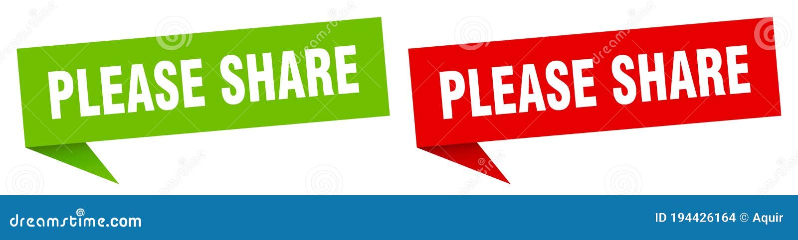 Please Share Banner. Please Share Speech Bubble Label Set Stock Vector ...