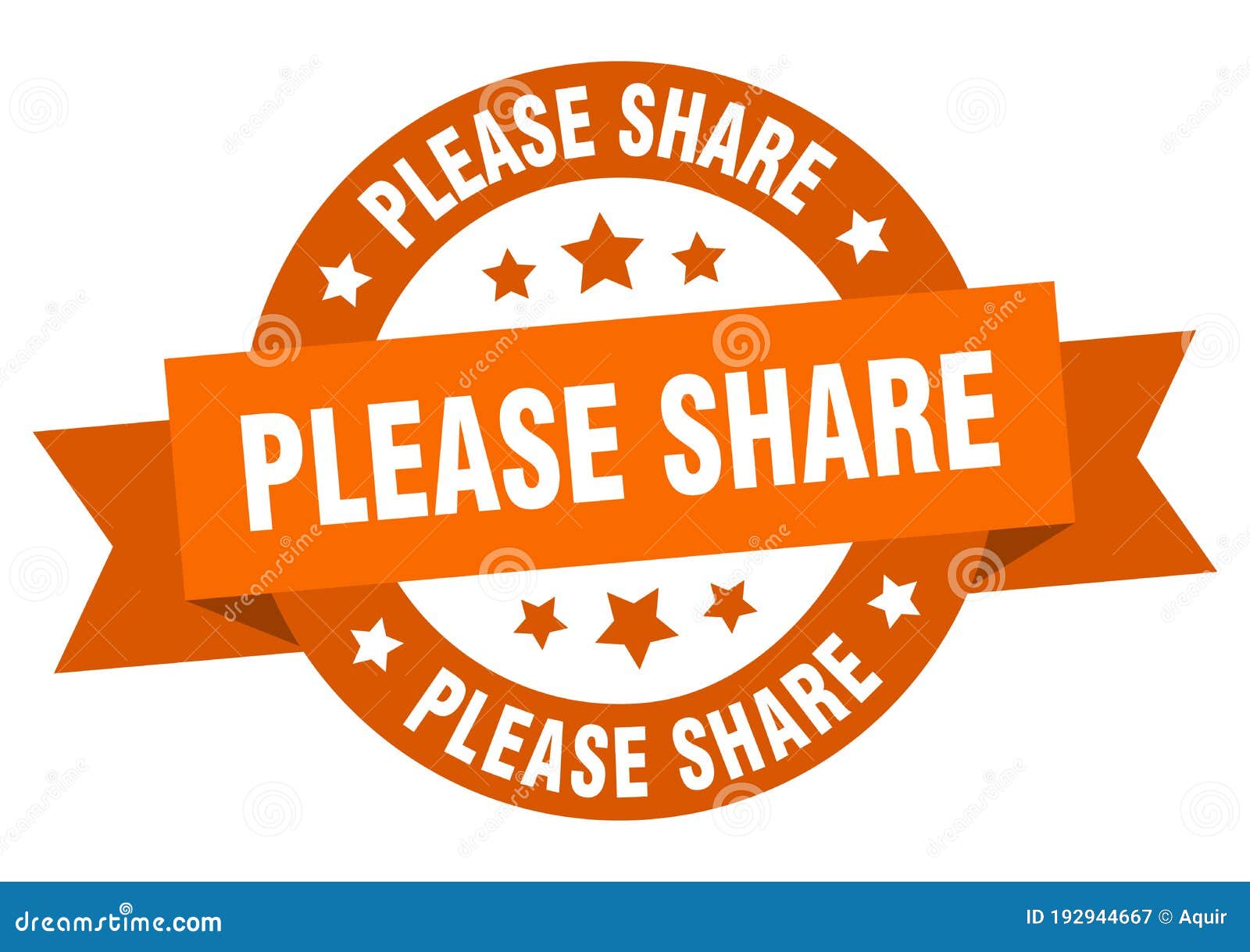 Please Share Round Ribbon Isolated Label. Please Share Sign Stock ...