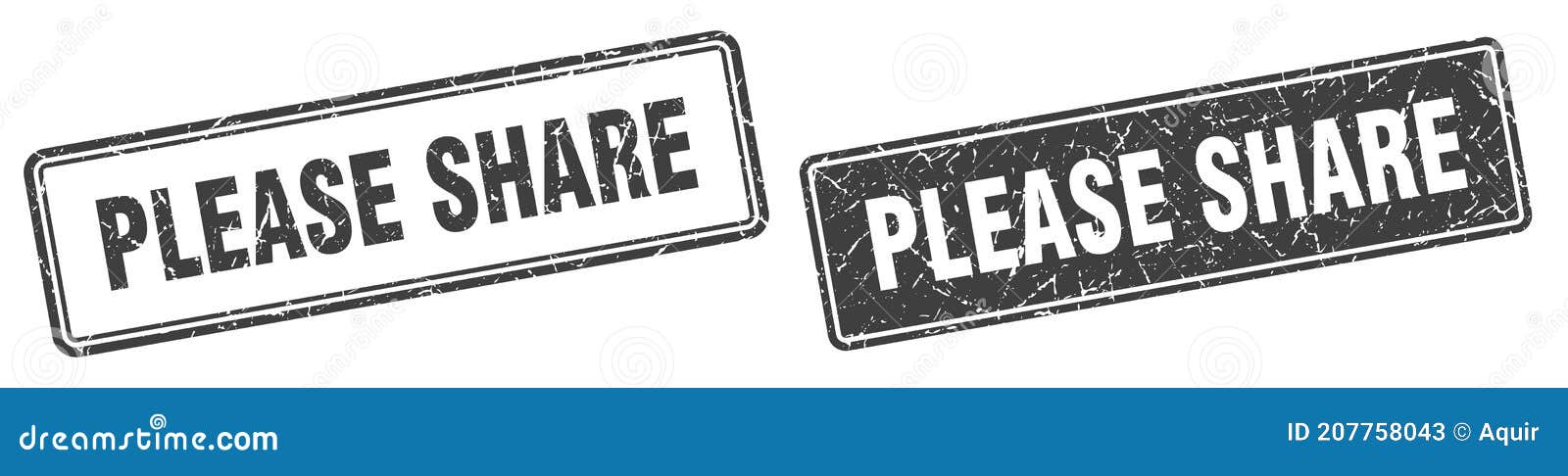 Please Share Stamp Set. Please Share Square Grunge Sign Stock Vector ...