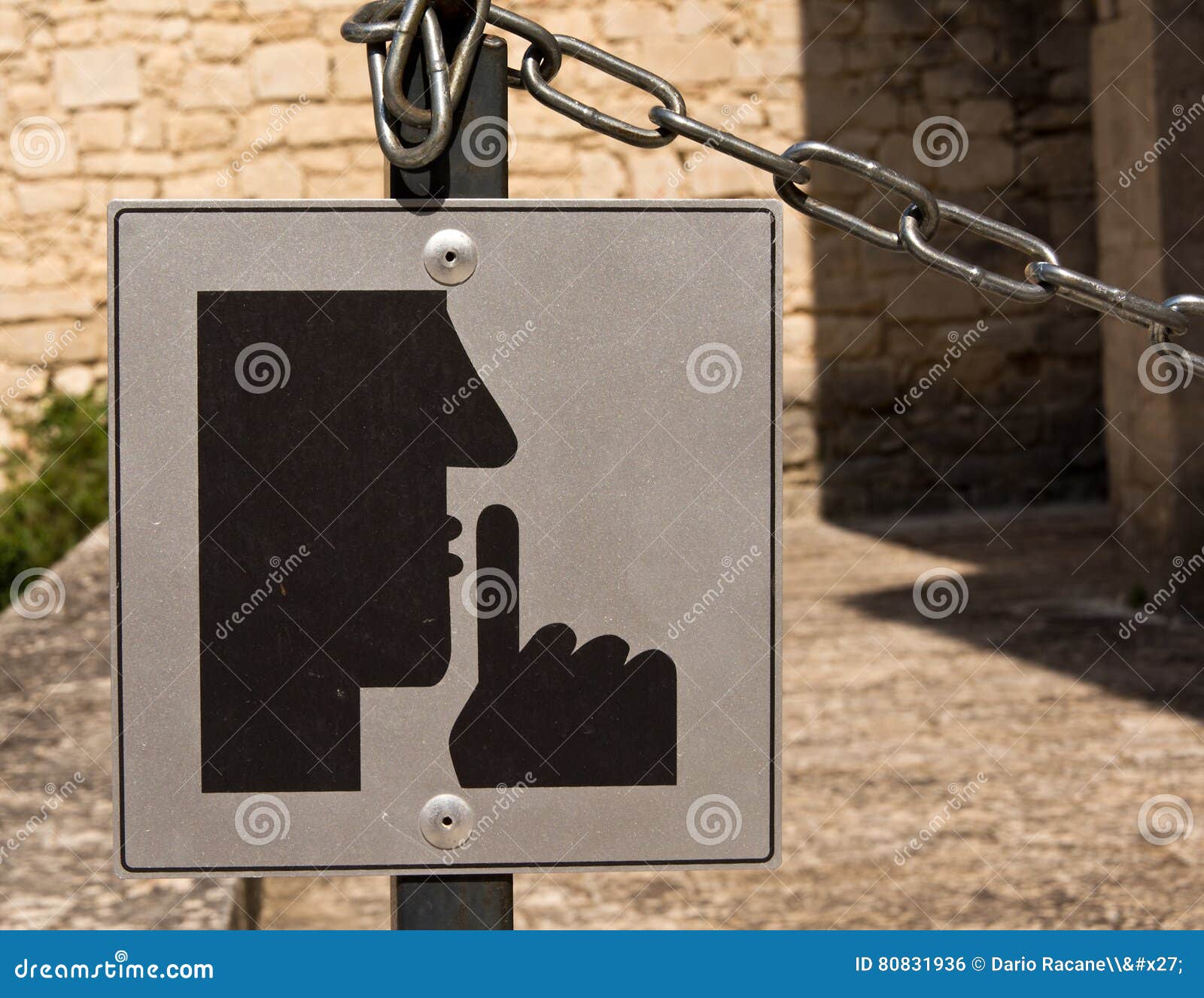 Please silence sign stock photo. Image of emblem, finger - 80831936