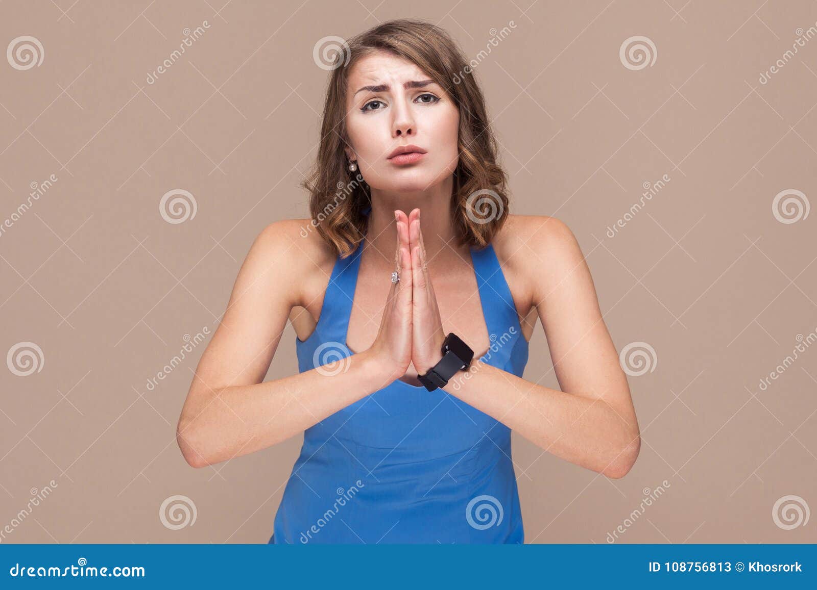 Please Sorry! Business Woman Apologize Stock Image - Image of female ...