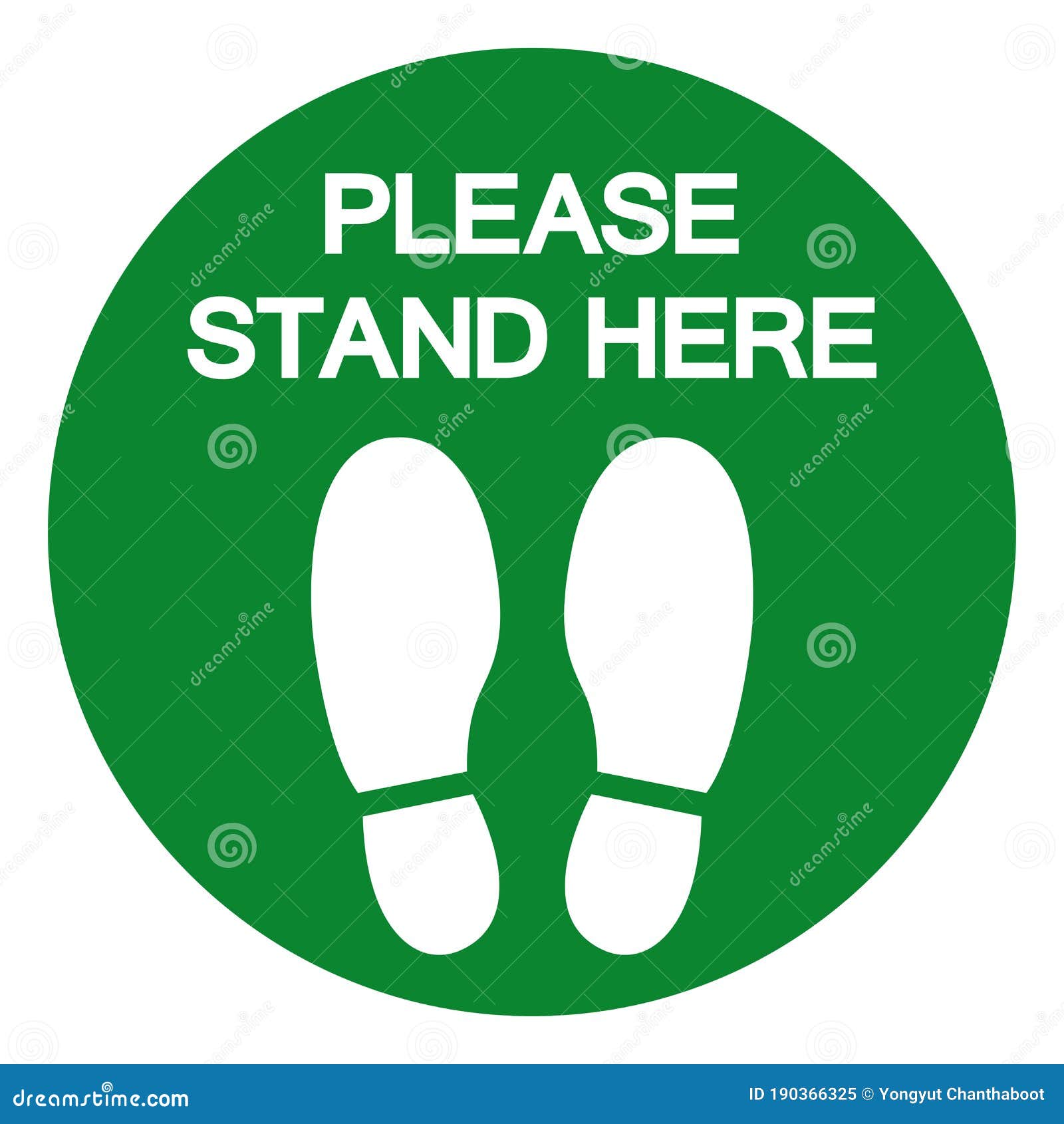 Please Stand Here Symbol, Vector Illustration, Isolated on White ...