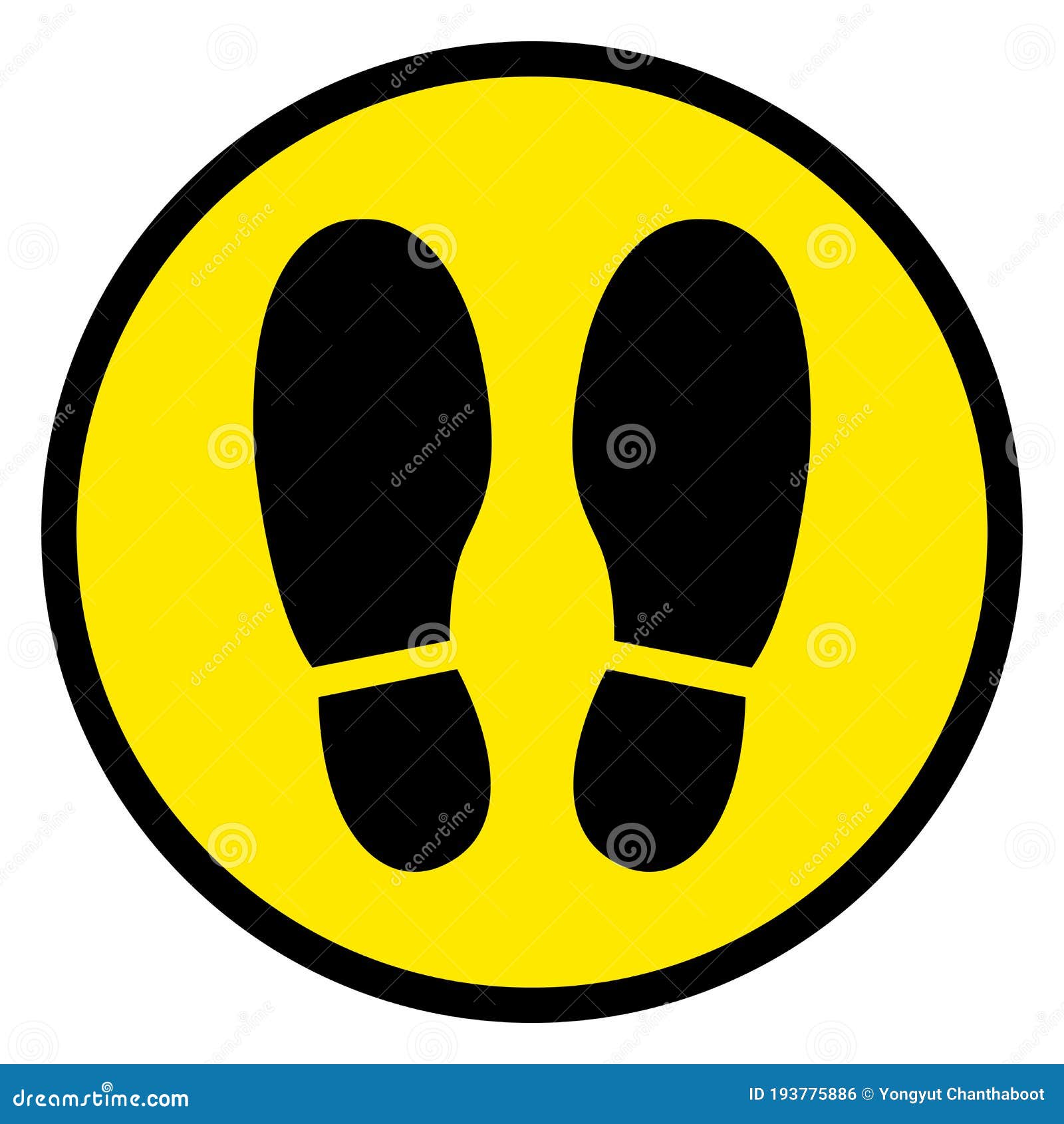 Please Stand Here Symbol, Vector Illustration, Isolated on White ...