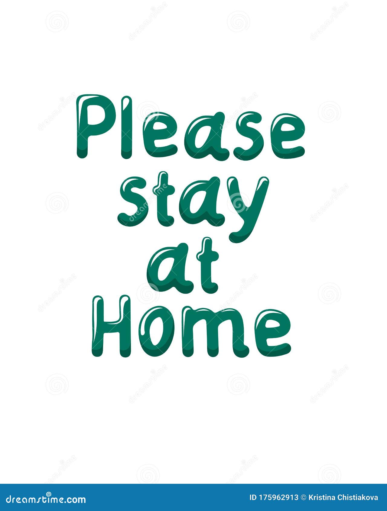 Please Stay at Home. Call Poster Sticker Lettering Doodle Stock Vector ...