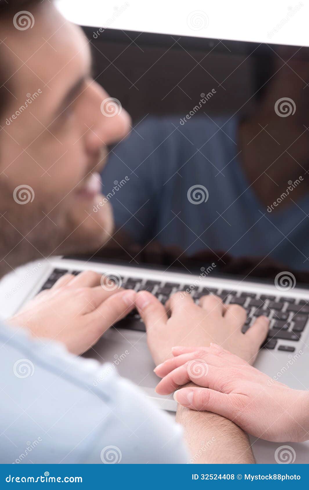 Someone Closing Their Laptop