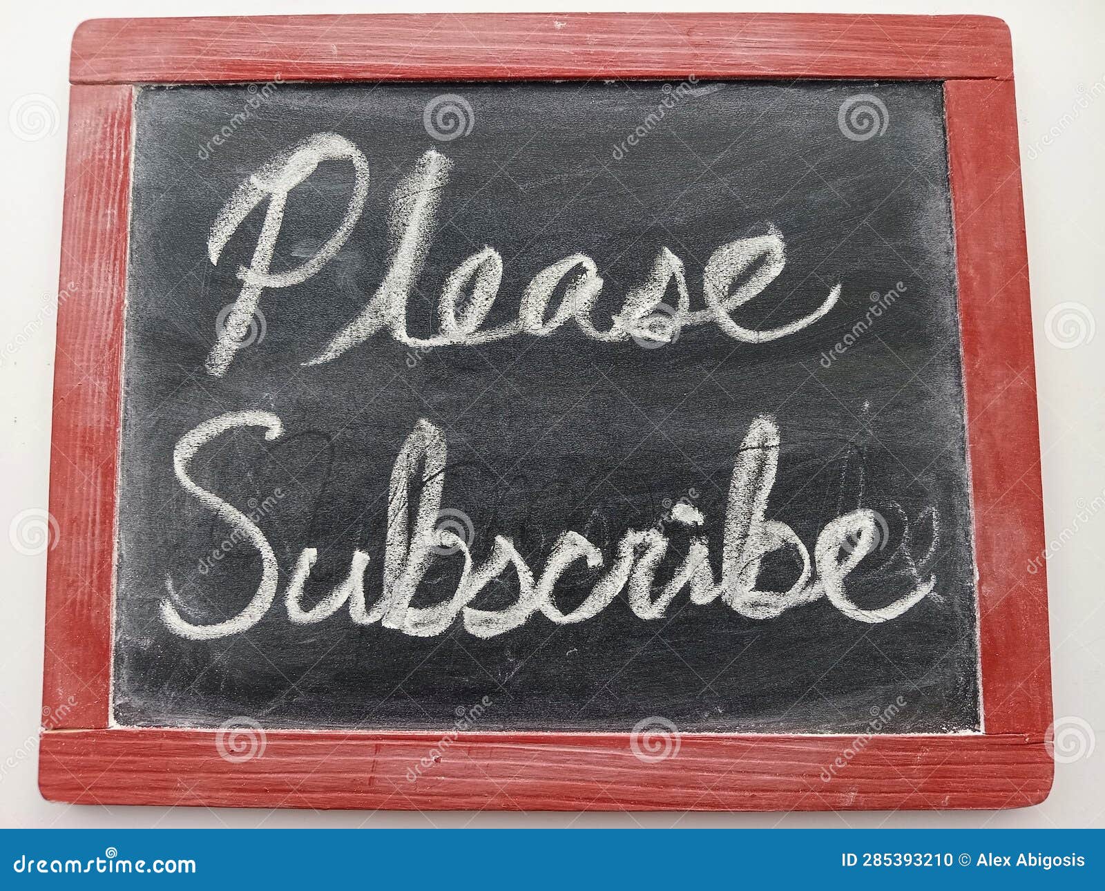 Please subscribe stock photo. Image of label, written - 285393210