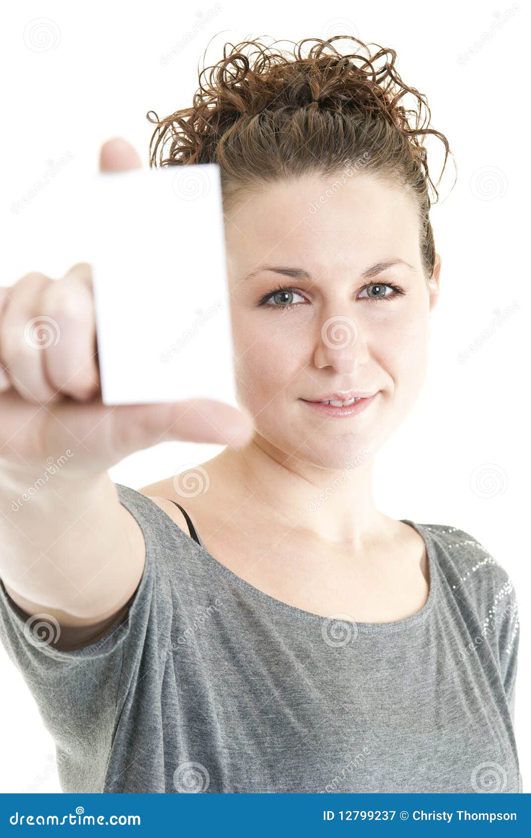 Please take my card stock image. Image of lady, business - 12799237