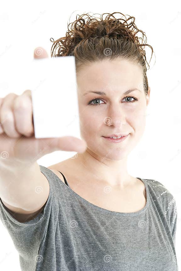 Please take my card stock image. Image of lady, business - 12799237