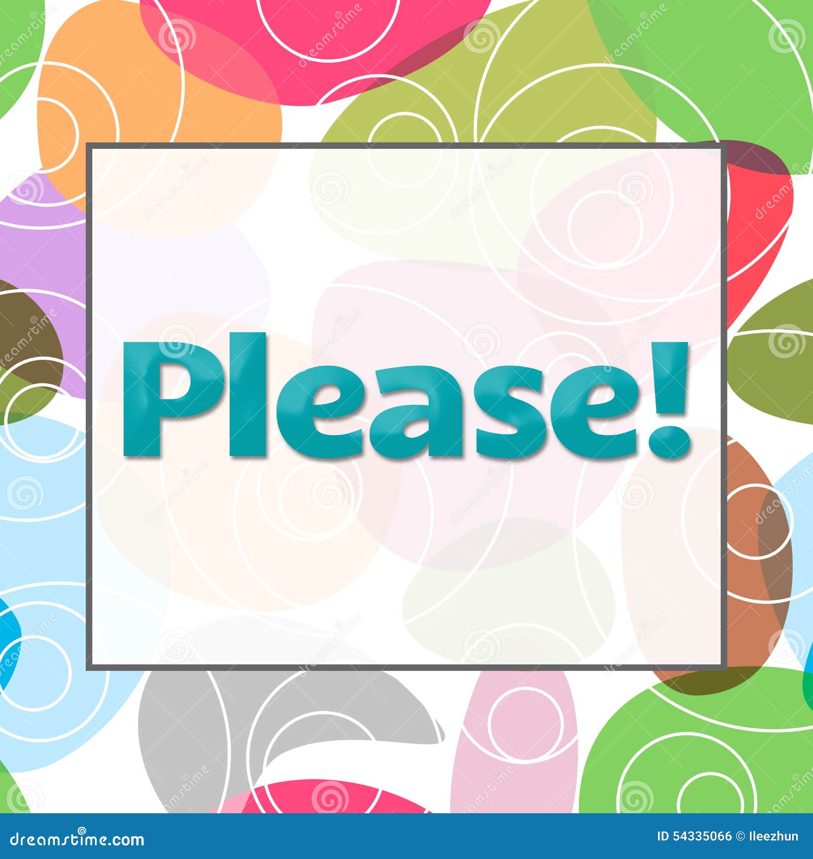 Please Text Colorful Background Stock Illustration - Illustration of ...