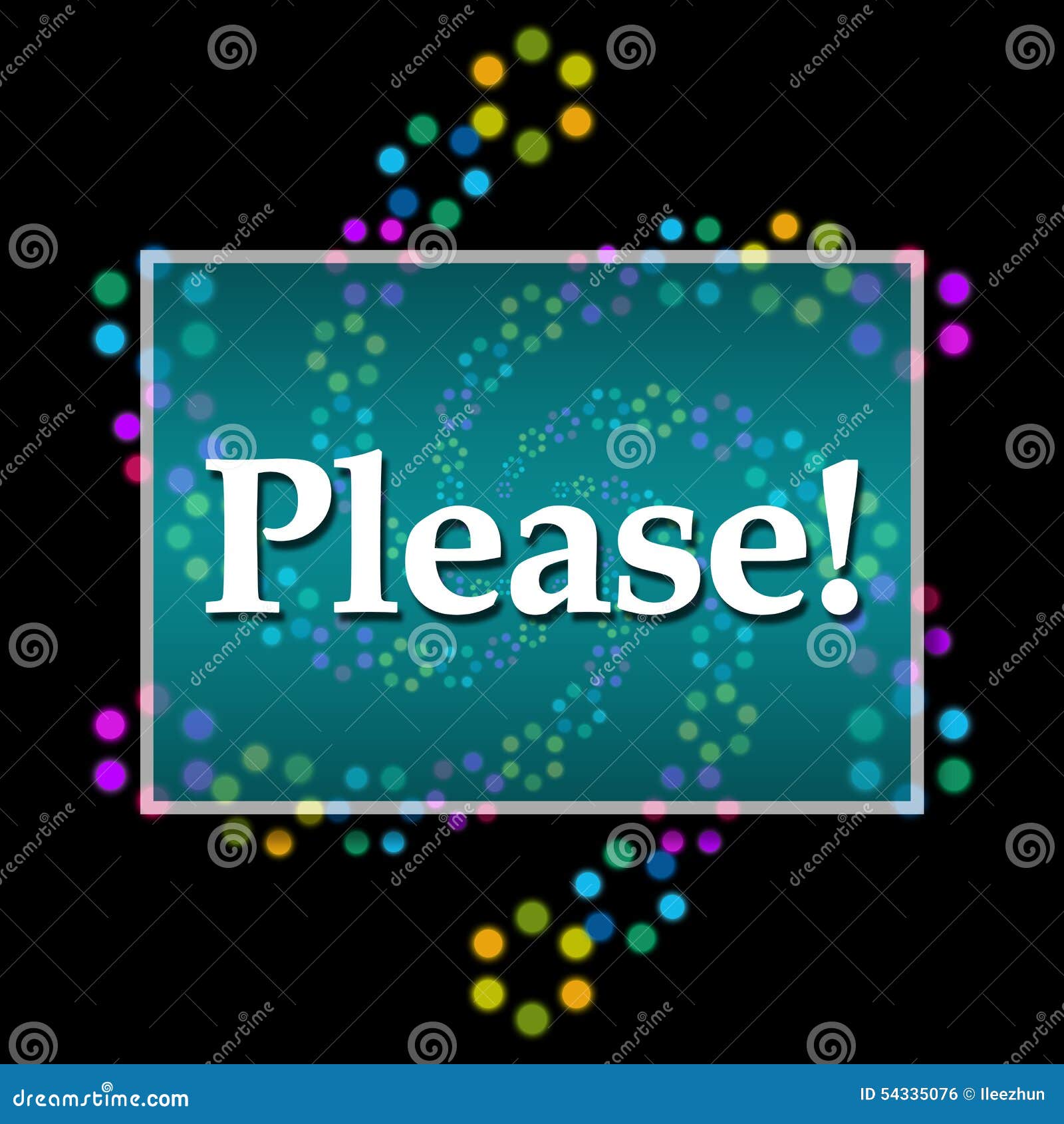 Please Text Dark Colorful Neon Stock Illustration - Illustration of ...