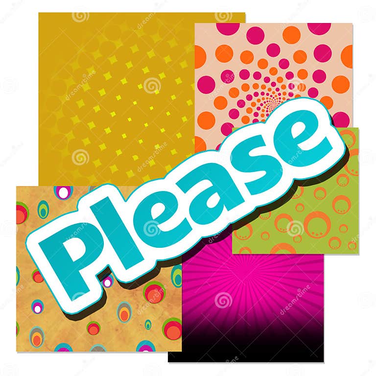 Please Text Various Colorful Backgrounds Stock Illustration ...