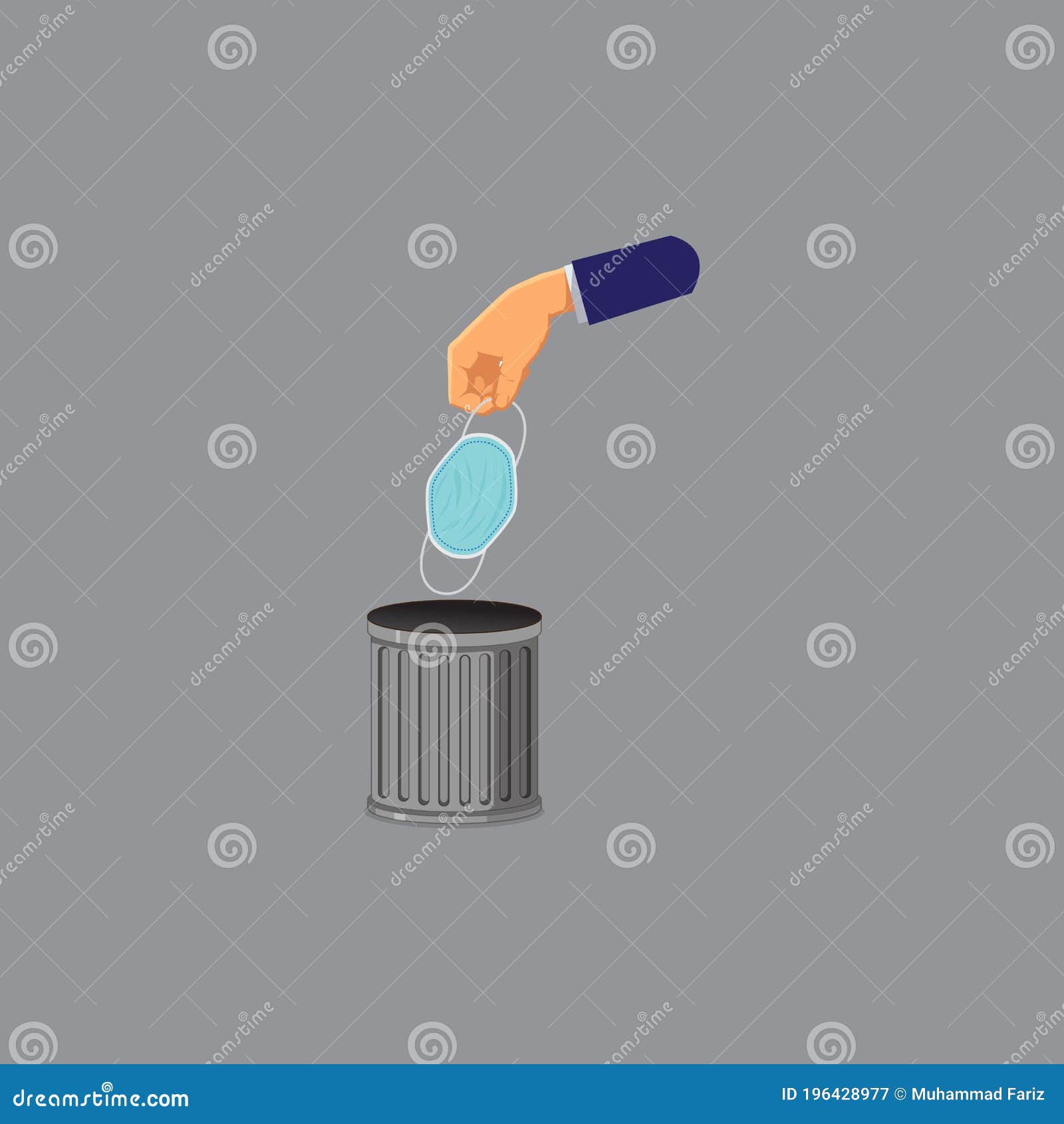 Please Throw Masks Here. Vector Illustrations Stock Vector ...