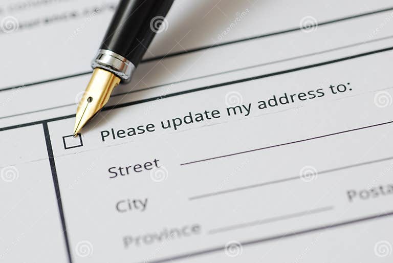 Please update my address stock photo. Image of official - 24501566