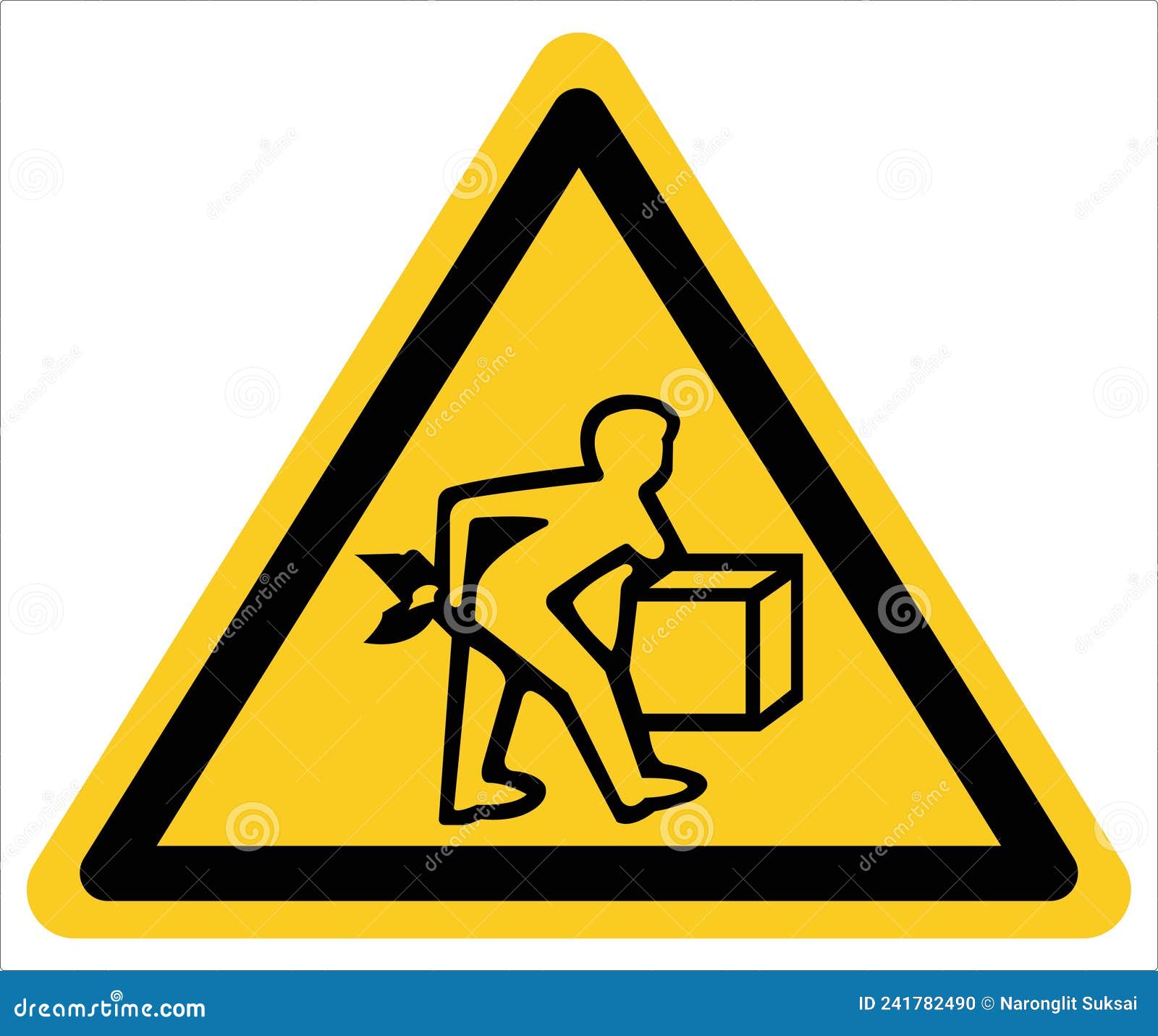Please Use The Correct Lifting Posture.warning Sign Vector Illustration ...