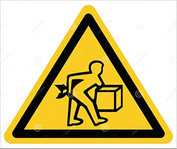 Please Use the Correct Lifting Posture.warning Sign Stock Vector ...
