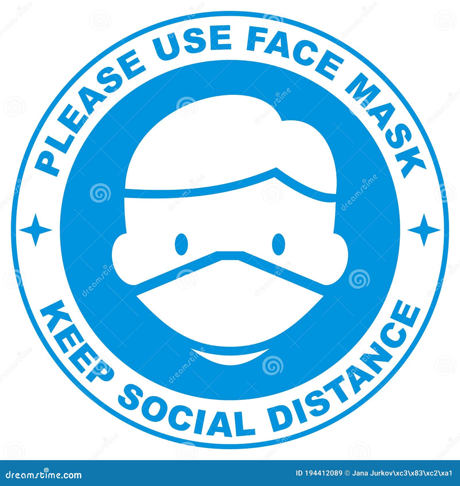 Please Use Face Mask, Keep Social Distance, Eps. Stock Vector ...