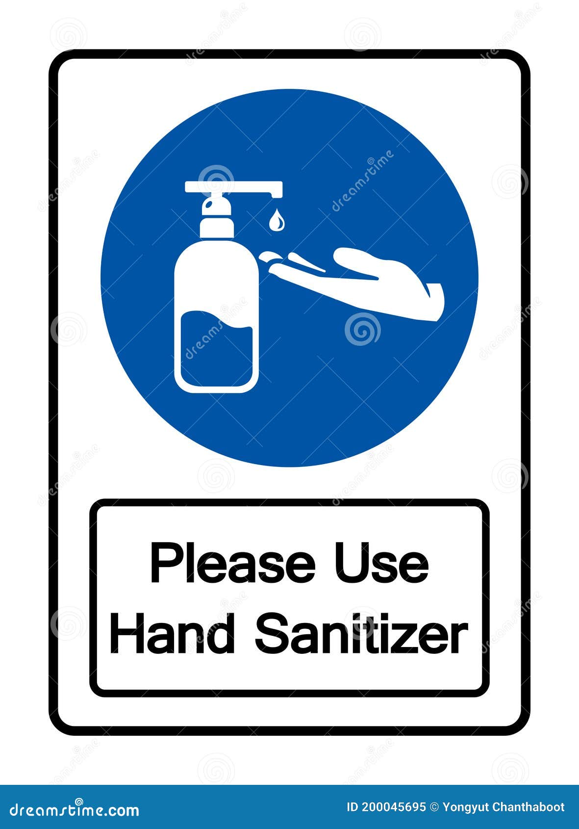 Please Use Hand Sanitizer Symbol Sign,Vector Illustration, Isolated on ...
