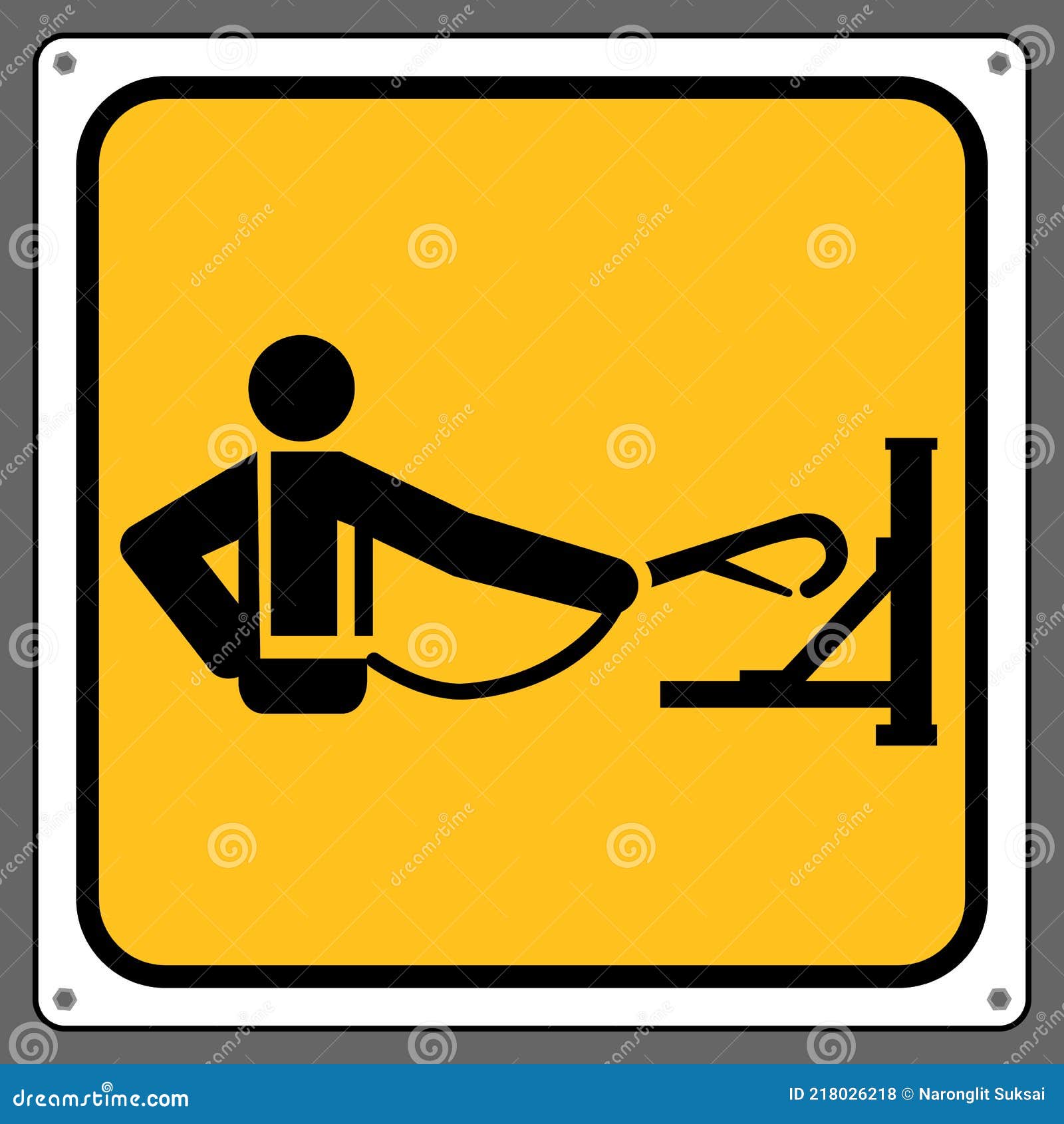 Please Use the Safety Hook before Every Work.,Caution Sign Stock Vector ...