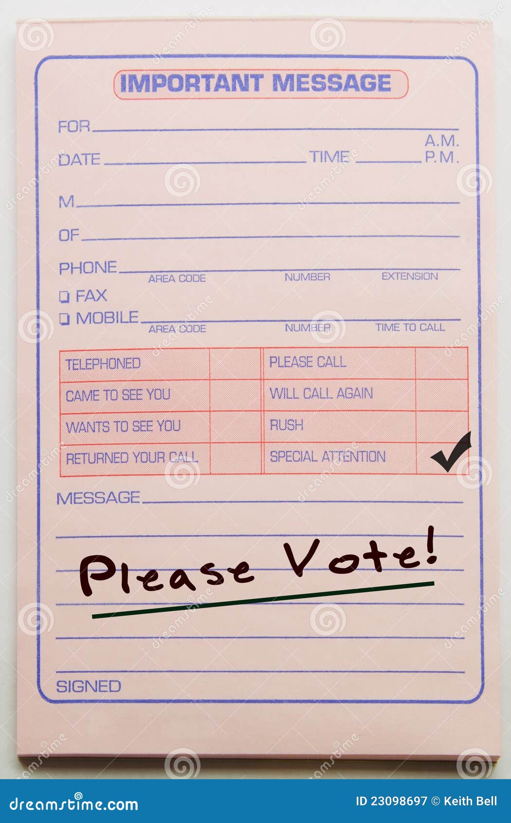 Please Vote Important Message Stock Image - Image of please, message ...