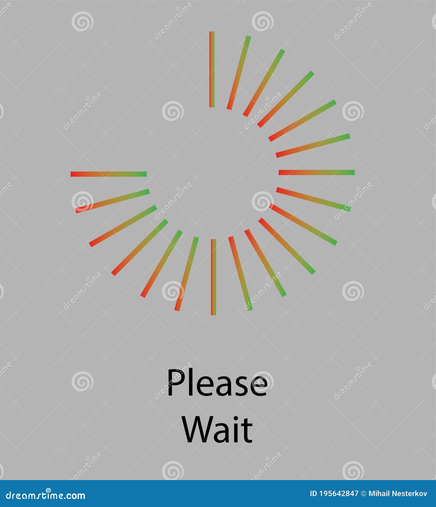 Please wait 1 stock vector. Illustration of concept - 195642847