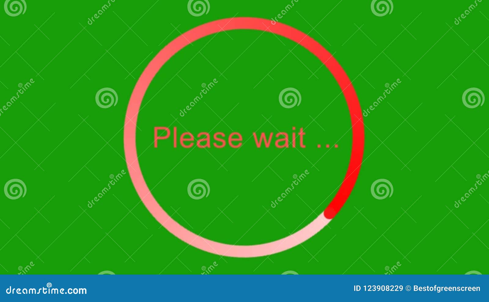 Please Wait Circle Loading Bar on Green Screen Stock Video - Video of ...