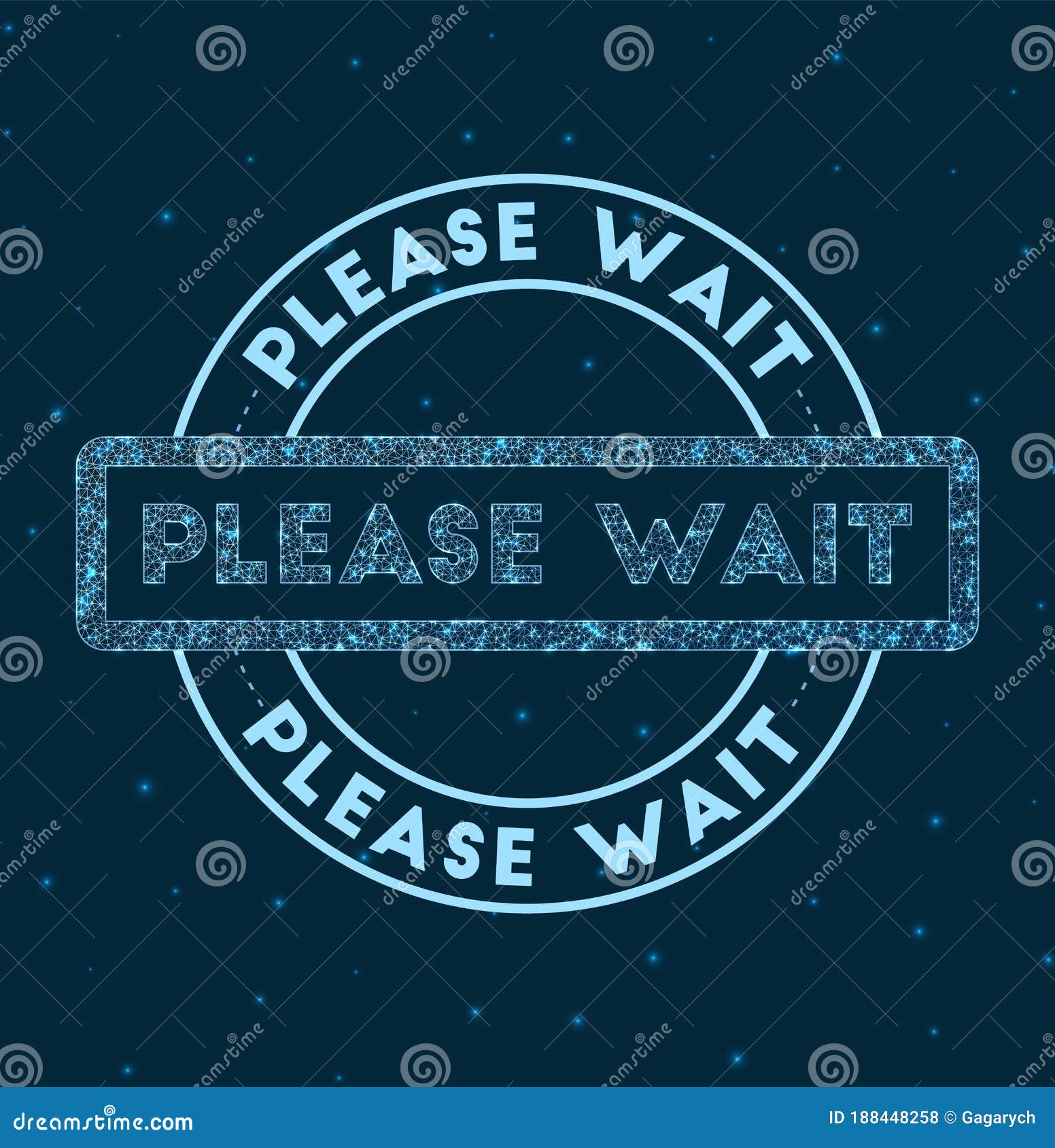 Please wait. stock vector. Illustration of psychedelic - 188448258