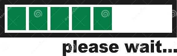 Please Wait - Green Loading Bar Stock Vector - Illustration of progress ...