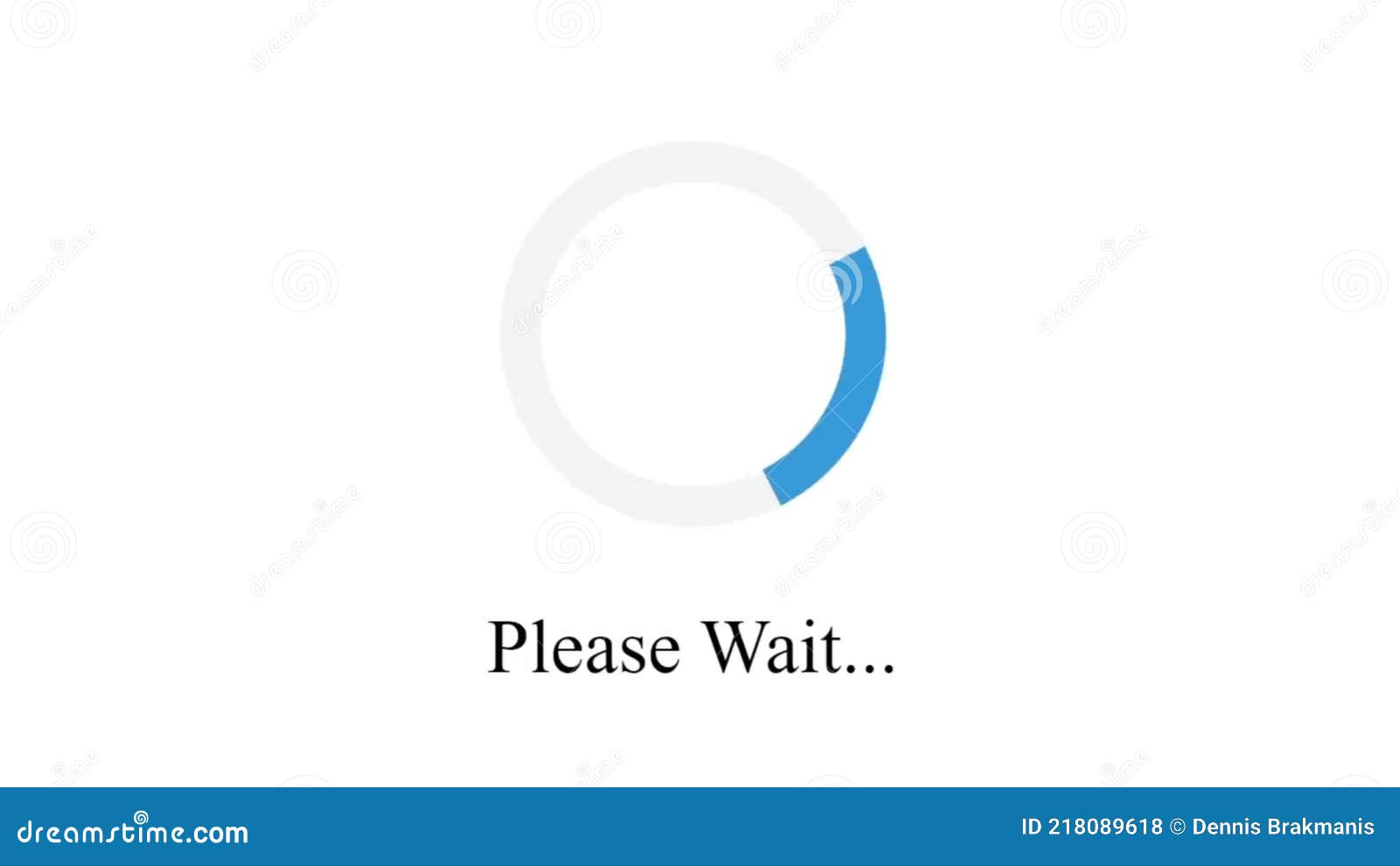 Please Wait Loading Throbber Circle on Device Screen Digital Display of ...