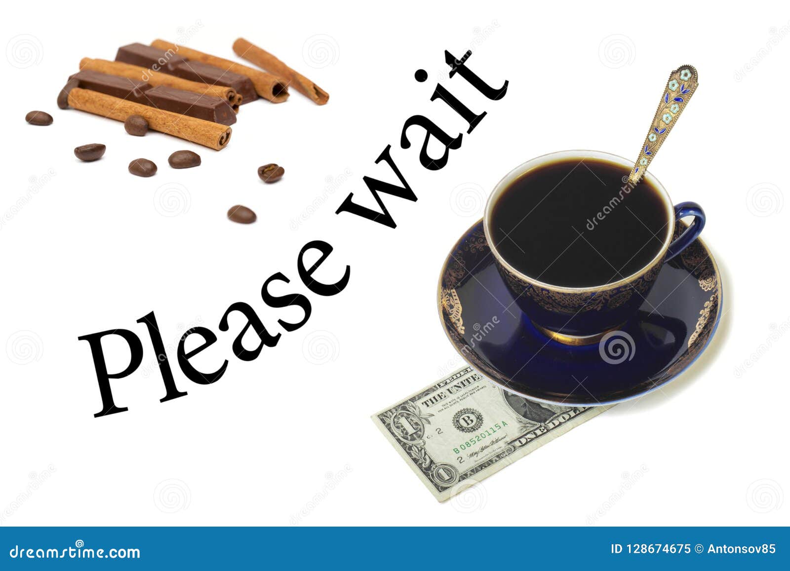 Please Wait Stock Image | CartoonDealer.com #128674675