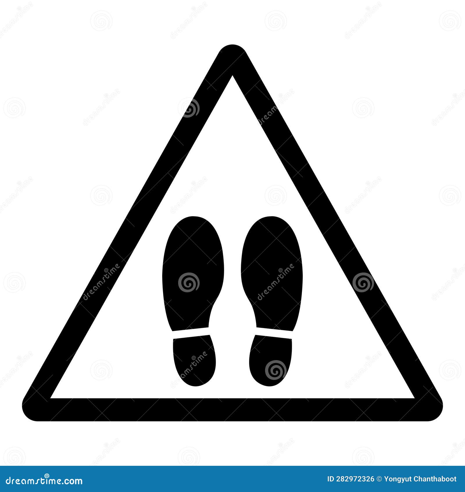Please Wait Stand Here Symbol Sign ,Vector Illustration, Isolate on ...