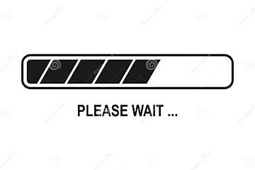 Please Wait Vector stock vector. Illustration of element - 215263495