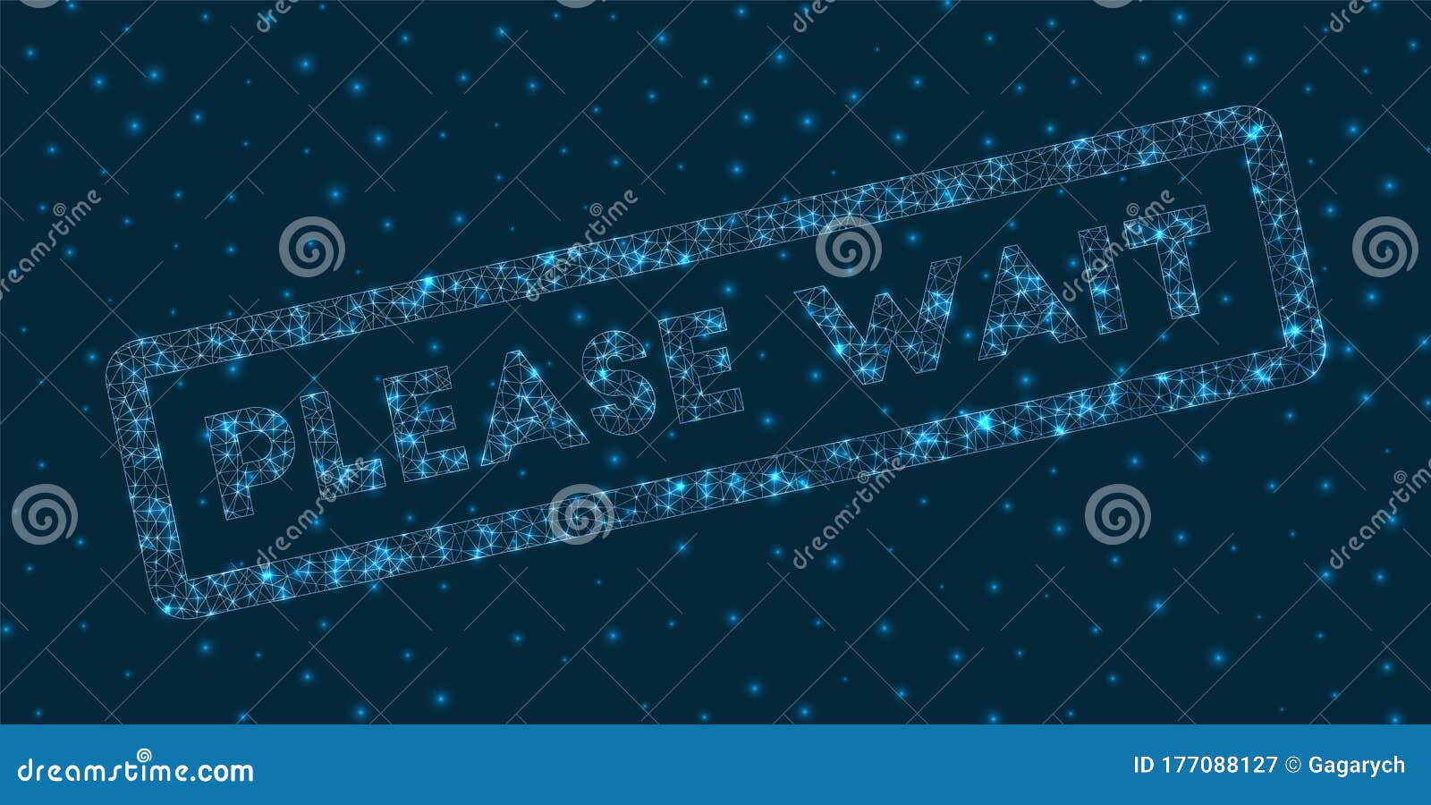 Please Wait Word in Digital Style. Stock Vector - Illustration of ...