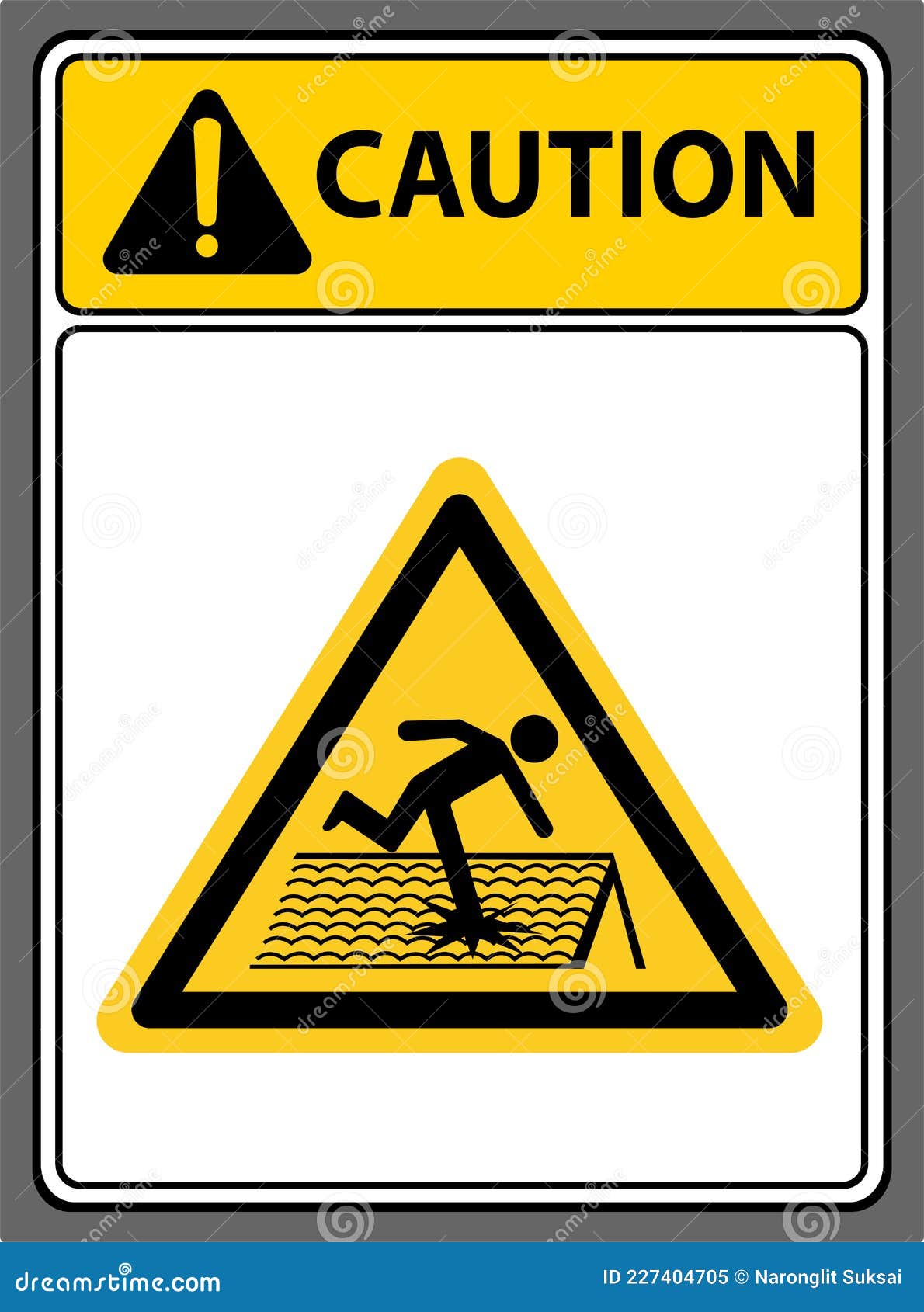 Please Walk Carefully As the Roof is Fragile. Stock Vector ...
