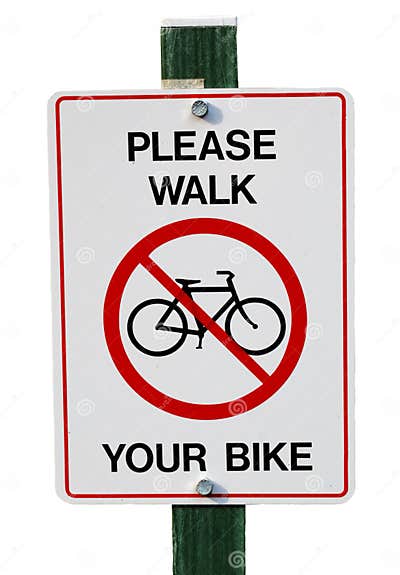 Please walk your bike stock vector. Illustration of sign - 22201666