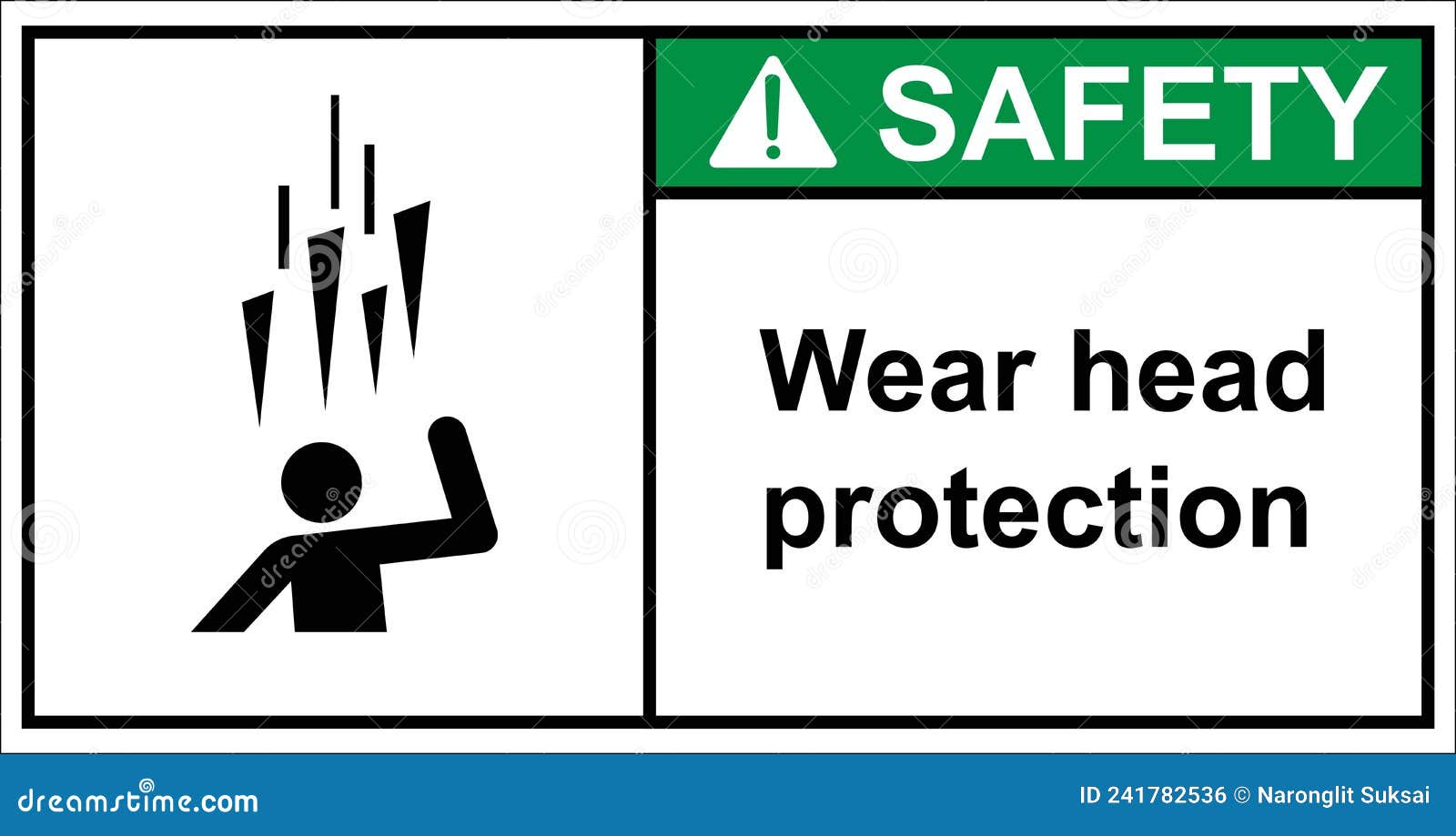 Please Wear Head Protection,sign Safety Stock Vector - Illustration of ...