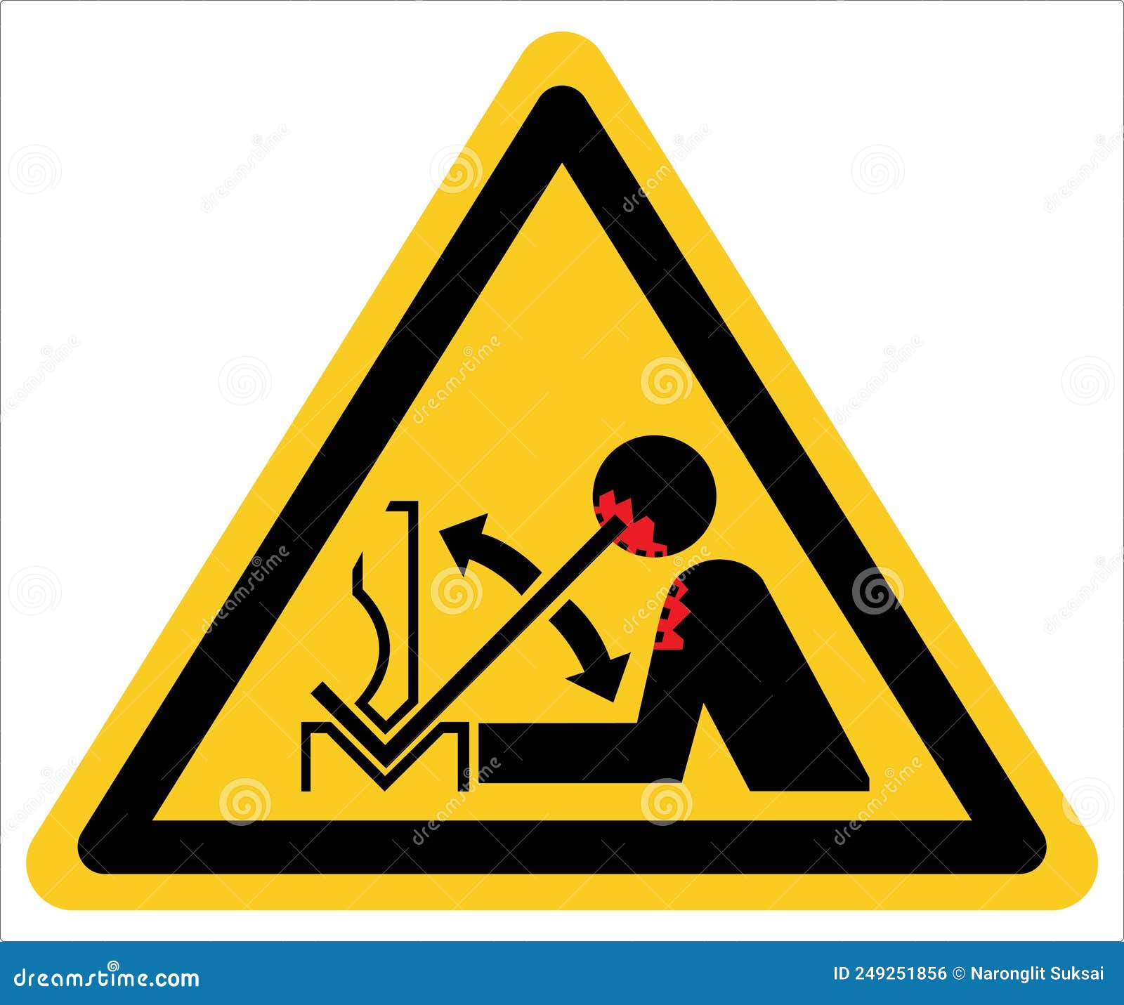 Please Wear Protective Equipment for Bending Iron Stock Vector ...