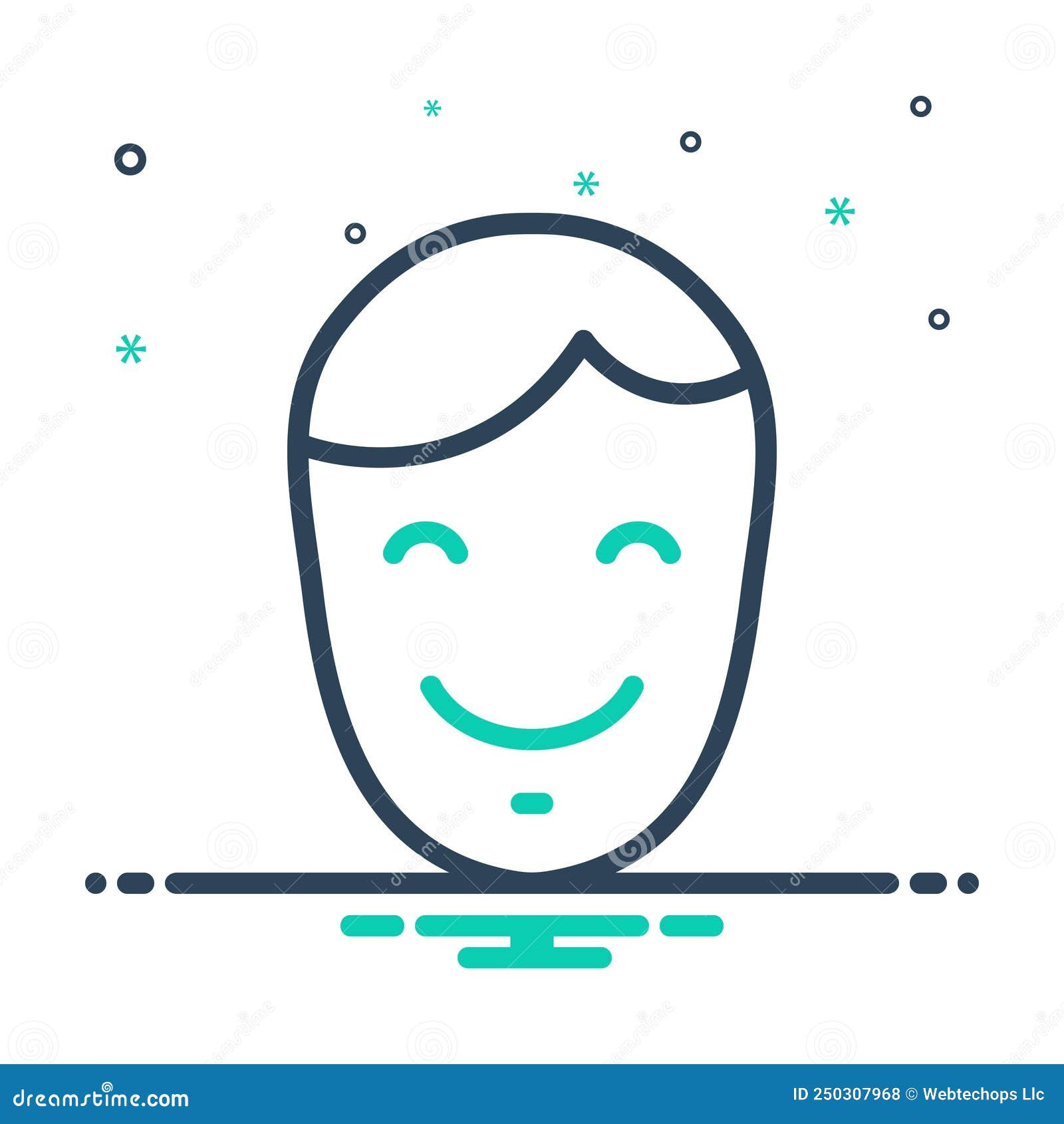Mix Icon for Pleased, Smile and Happy Stock Illustration - Illustration ...