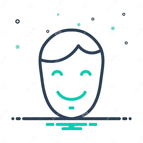 Mix Icon for Pleased, Smile and Happy Stock Illustration - Illustration ...