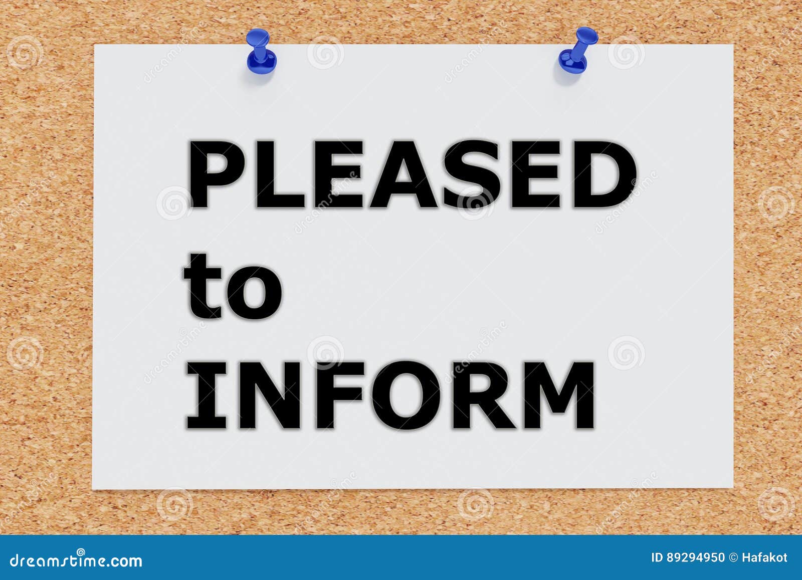 Pleased to Inform concept stock illustration. Illustration of good ...