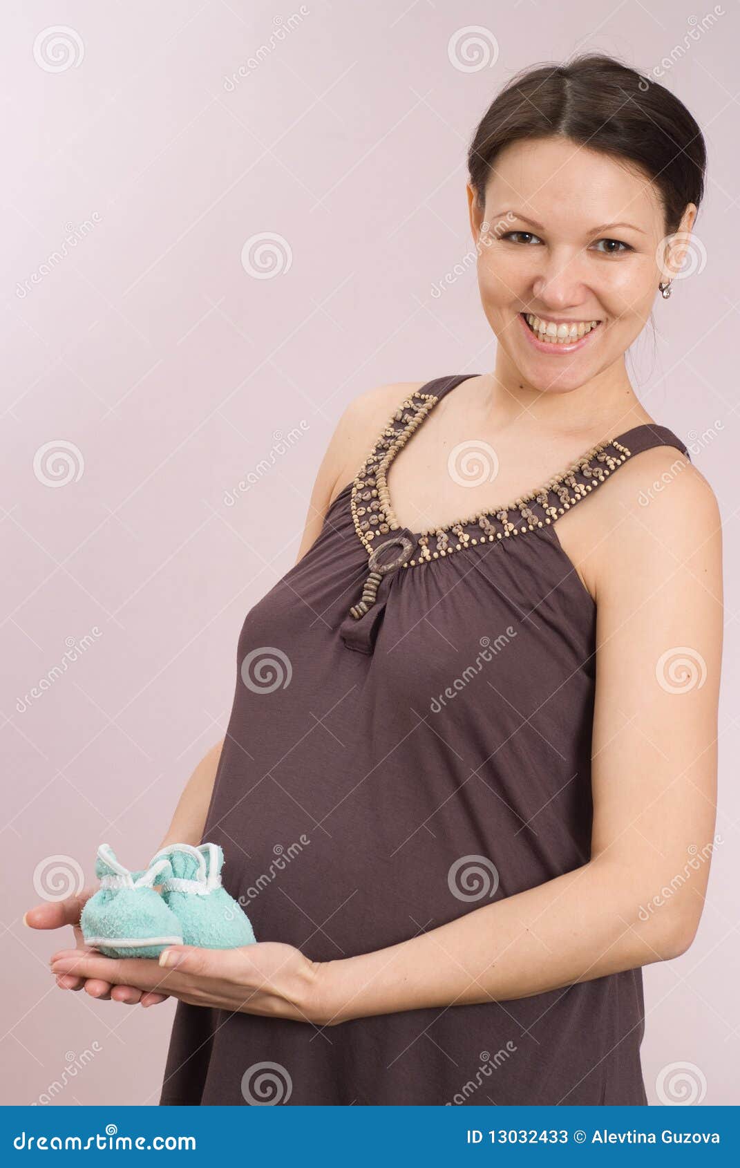 Pleased Woman Standing and Smiling Stock Image - Image of mature ...
