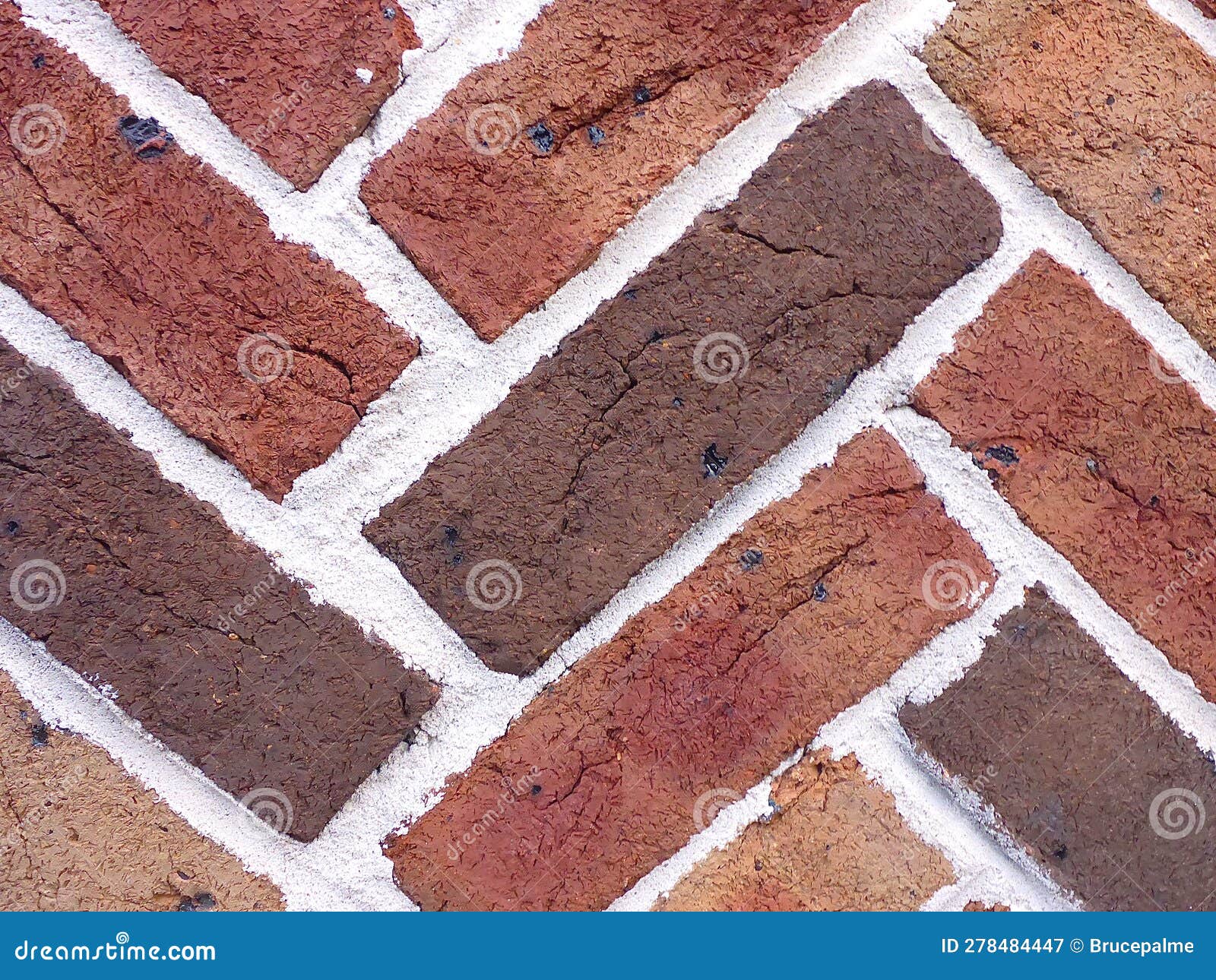 An Interesting Pattern on a Brick Wall Stock Image - Image of design ...
