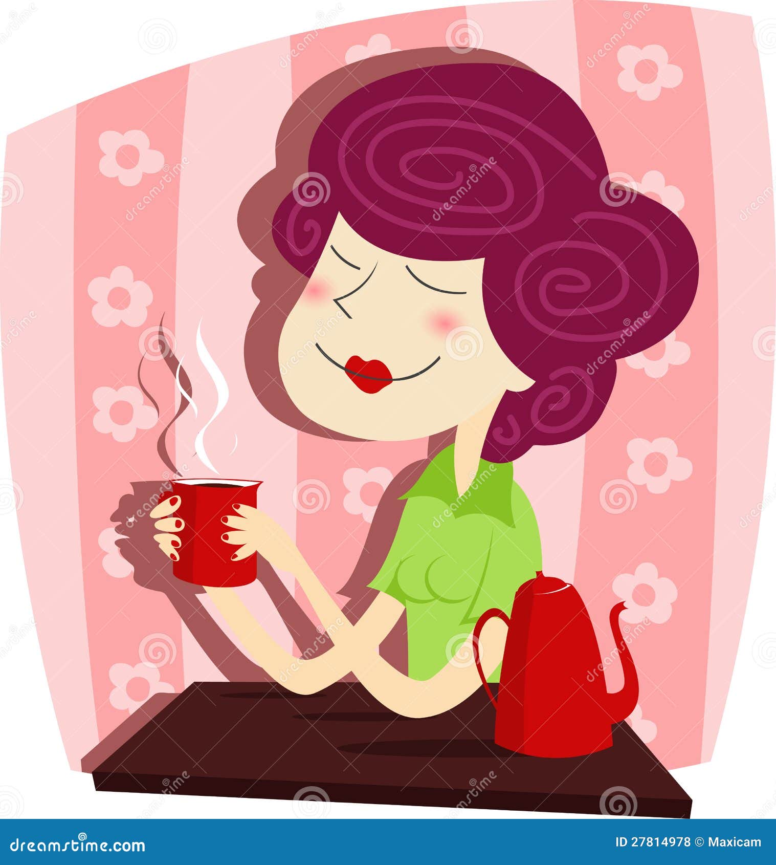 Pleasure stock vector. Illustration of kettle, cheerful - 27814978