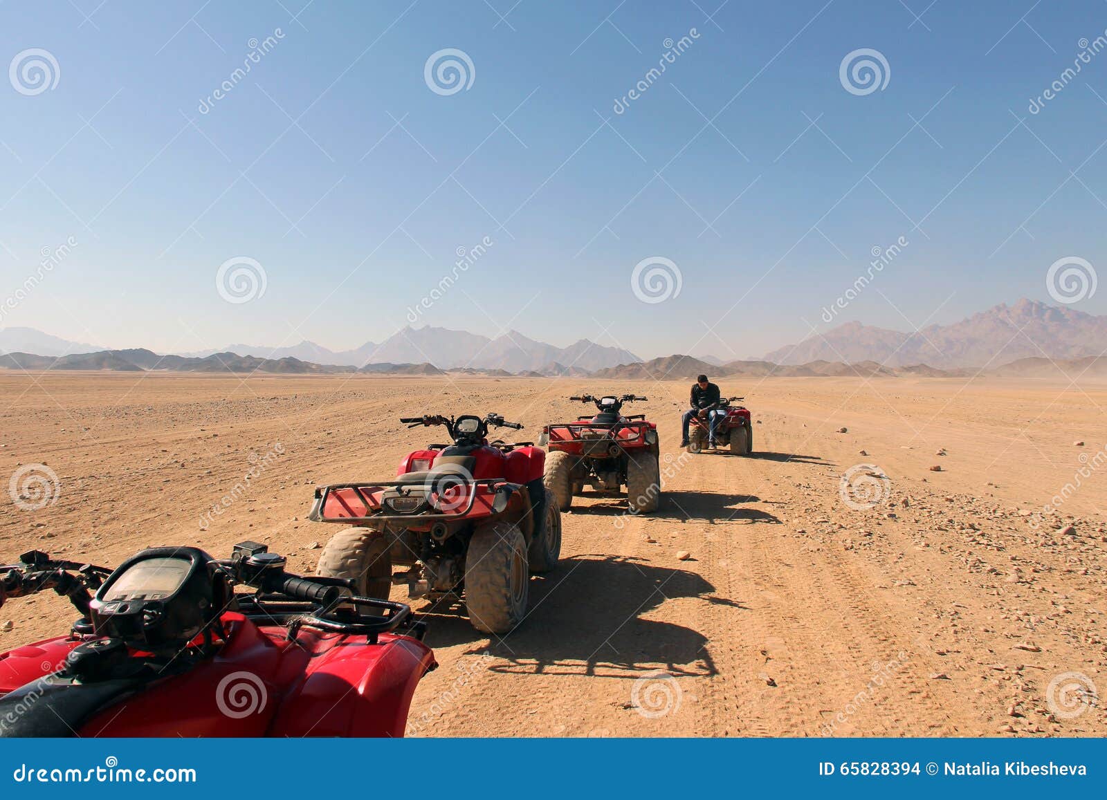 Pleasure ATVs in the Egyptian Desert Stock Photo - Image of hill, ride ...